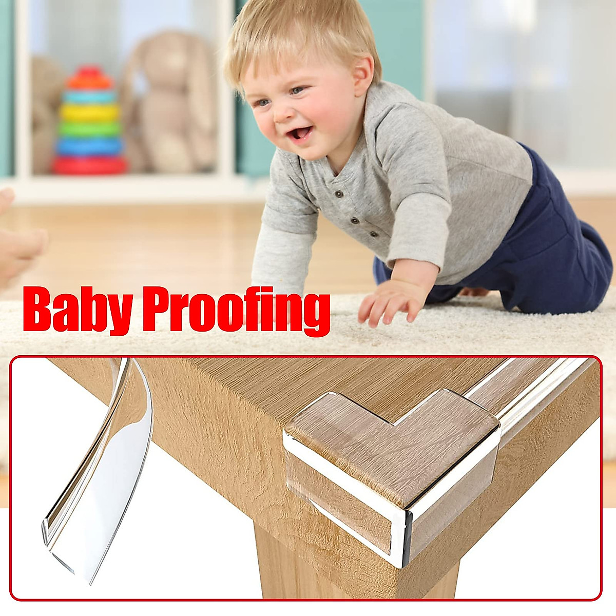 Edge Protector Strips,Soft Non Marking Baby Proofing Edge Guards - Protective Table Bumper Furniture Edge Protectors for Baby Child Safety Kumprohu