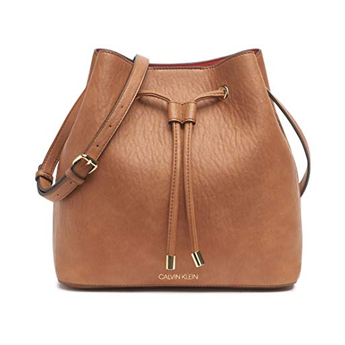 Calvin Klein Gabrianna Novelty Bucket Shoulder Bag, Caramel