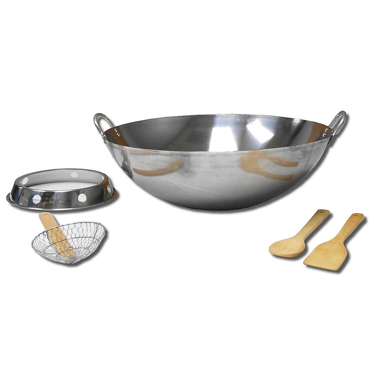 King Kooker SS22WKR 22″ Stainless Steel Wok with Ring