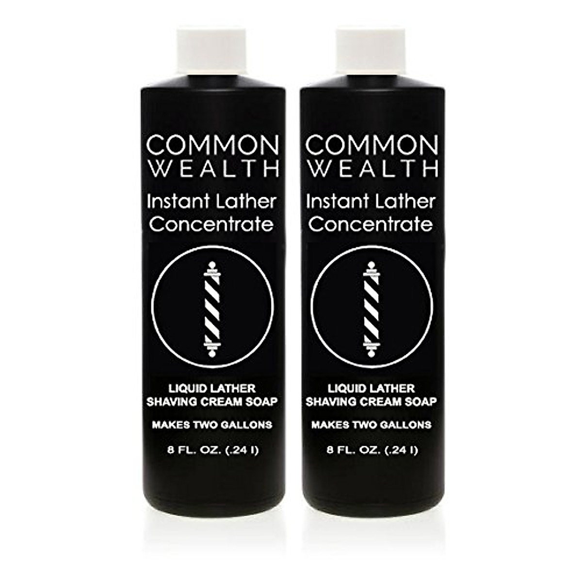 Common Wealth Instant Liquid Hot Lather Machine Concentrate Barber Shaving Cream Soap 2 8oz Bottles