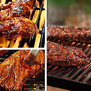 Hongso 15" Matt Cast Iron Cooking Grates for Broil King 986557, 945587, 94644, 94647, Crown 10, 20, 40, 90, Signet 20, 70, 90, Broil-Mate, Sterling Grill, 38170121, 10225-T436, PCD362, Set of 2