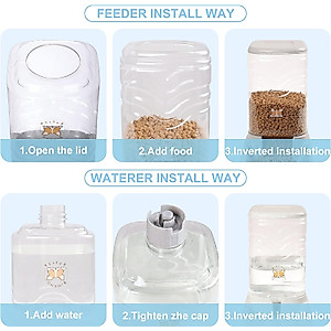 Elevon Automatic Dog Feeder, Gravity Food and Water Dispenser Bowl Set for Small Medium Cats Animals, Pet Feeder Dispenser Storage Food, 3.8L Large Capacity, White & Gray