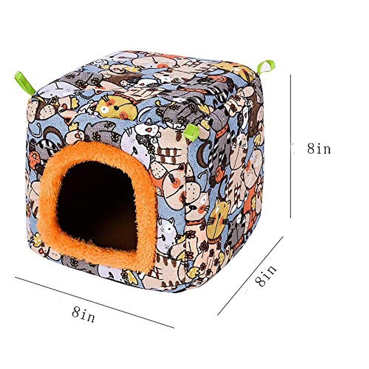 Tfwadmx Warm Guinea Pig Hamster Bed Hedgehog Hut Plush House Winter Nest Hanging Hammock Hideaway Cave Cage for Small Animal Rat Sugar Glider Chinchilla