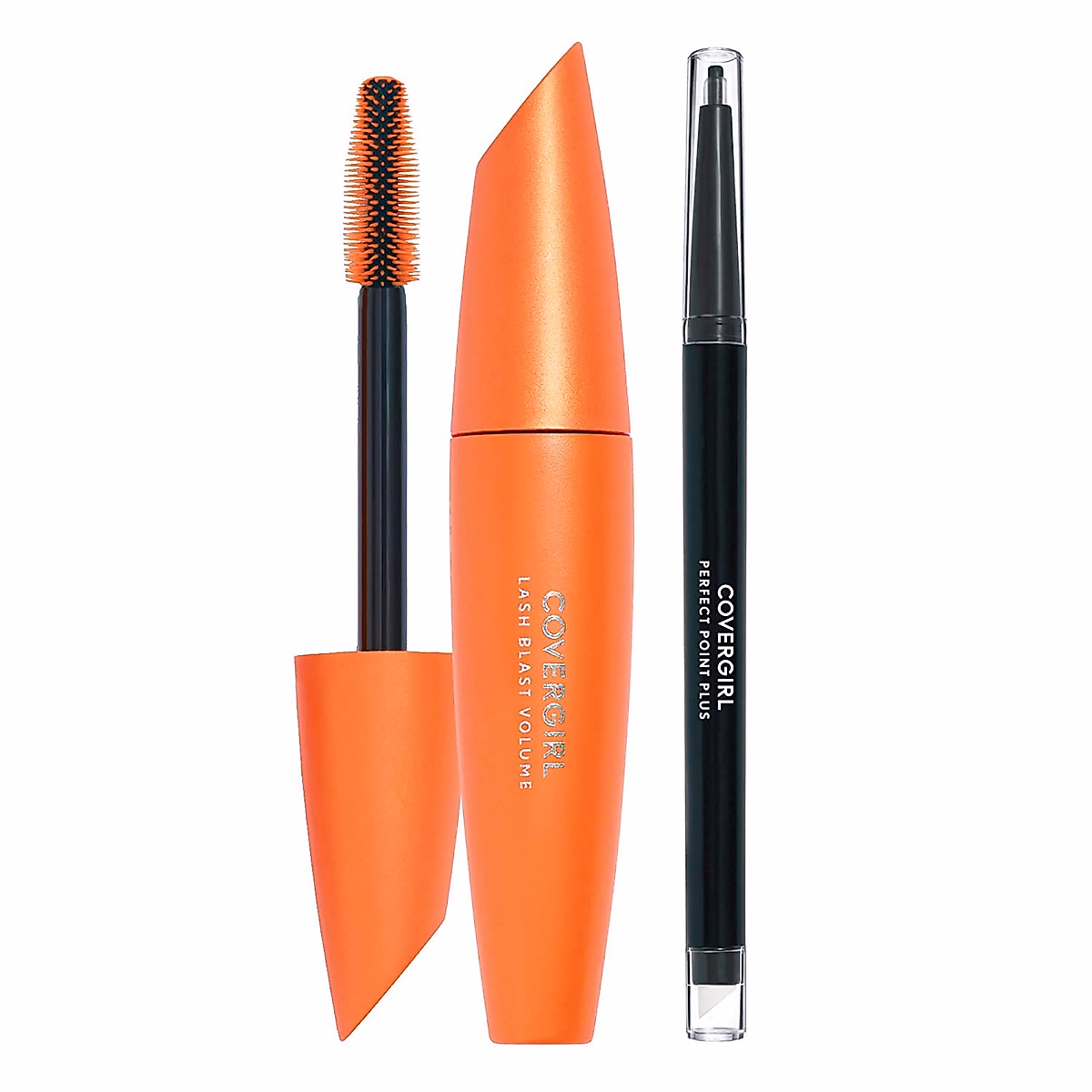 Covergirl Lash Blast Volume Waterproof Mascara, Volumizing Mascara, Very Black and Perfect Point Plus Eye Pencil, Black Onyx, Combo Pack of 2