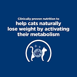 Hill's Prescription Diet Metabolic Weight Management Chicken Flavor Dry Cat Food, Veterinary Diet, 4 lb. Bag