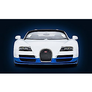 Radio Remote Control 1/14 Bugatti Veyron 16.4 Grand Sport Vitesse Licensed RC Model Car (White/Blue)