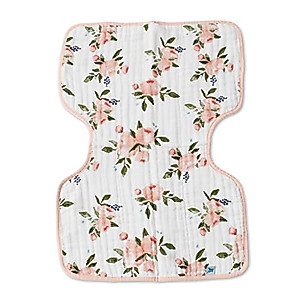 Little Unicorn Single Cotton Muslin Burp Cloths | 100% Cotton | Multi-Layer | Ultra Absorbent & Soft | Ergonomic Design | Burping Newborn Baby | Reversible | Large 21”x14”