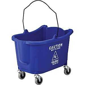 Global Industrial Mop Bucket And Wringer Combo with Side Press, Blue