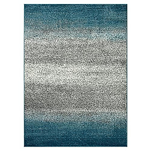 LUXE WEAVERS Abstract Blue Ombre 5x7 Coastal Area Rug