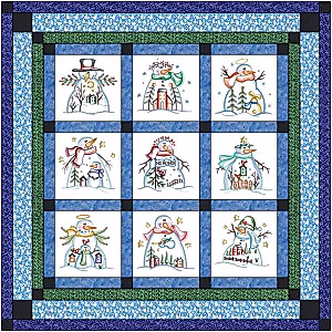 Quilt Kit Country Christmas/Pre Cut Ready to Sew/Finished Embroidery