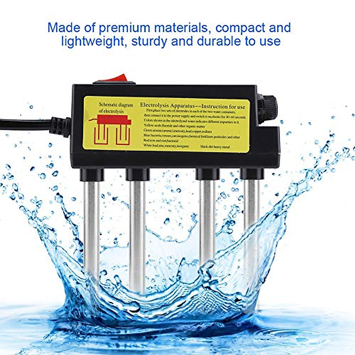 wosume 【𝐒𝐩𝐫𝐢𝐧𝐠 𝐒𝐚𝐥𝐞 𝐆𝐢𝐟𝐭】 Water Electrolyzer, Ph Level Tester for Water,Hard Water Test,Portable Water Quality Tester Water Impurities Monitor Electrolyzer Machine Testing Meter