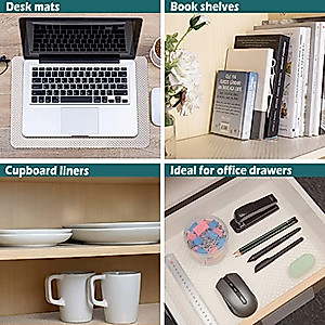 Shelf Liners for Kitchen Cabinets, Drawer Liners Fridge Mats Washable Cabinet and Drawer Liner Roll Double Sided EVA Non-Slip (Clear, 11.8Inch x 20FT)