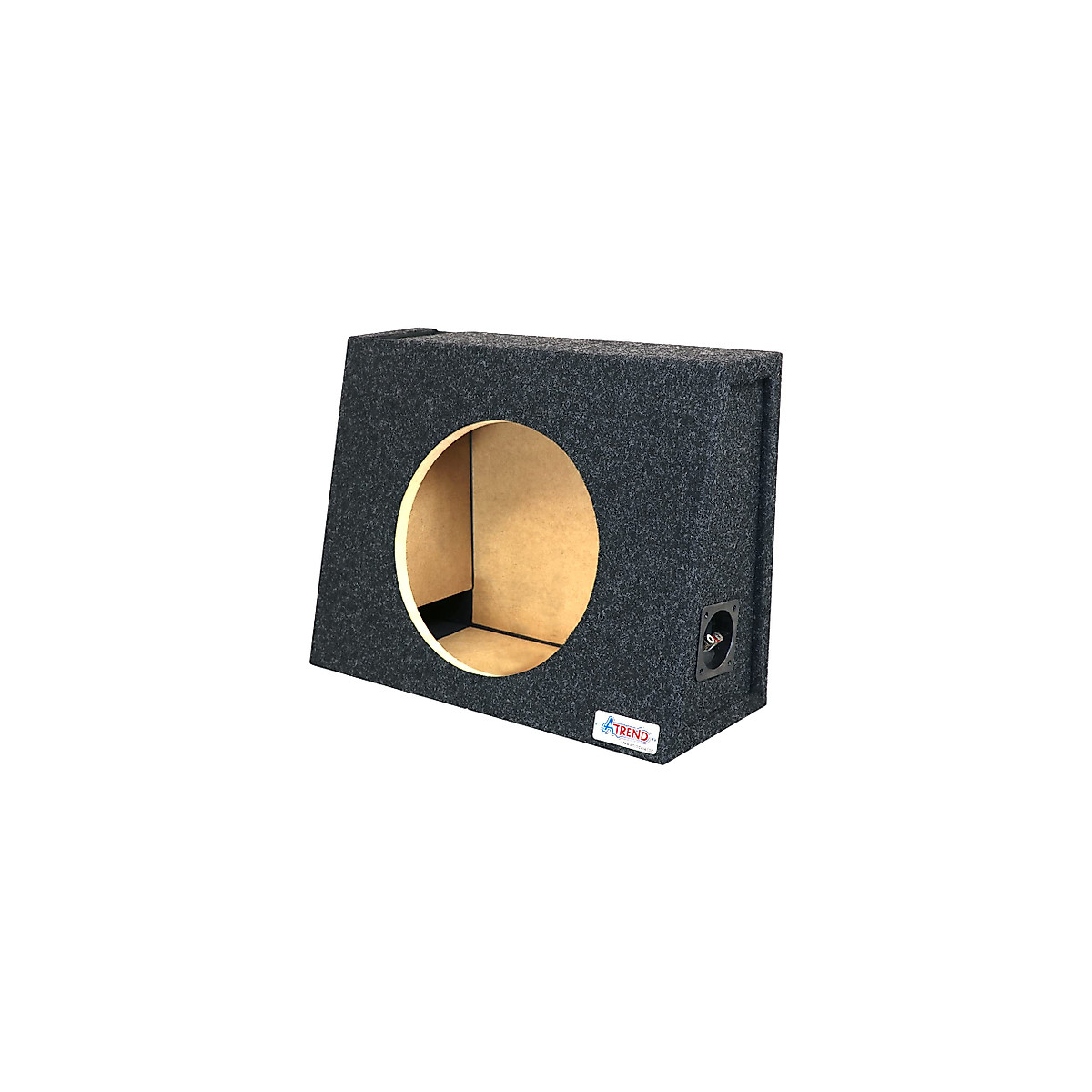 Bbox Single Vented 12 Inch Subwoofer Box - Universal Wedge Truck Enclosure - Premium Subwoofer Box Improves Audio Quality, Sound & Bass - Car Subwoofer Boxes & Enclosures with Nickel Finish Terminals