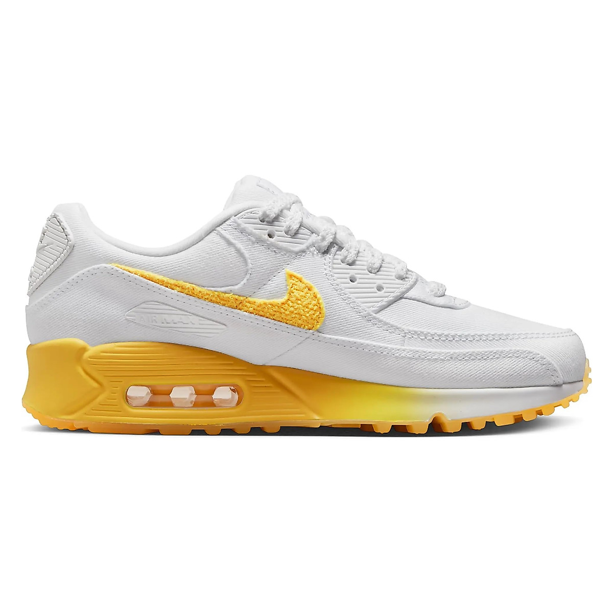 Nike Air Max 90 SE Women's Shoes, White/Citron Pulse-Alabaster, Size 6.5