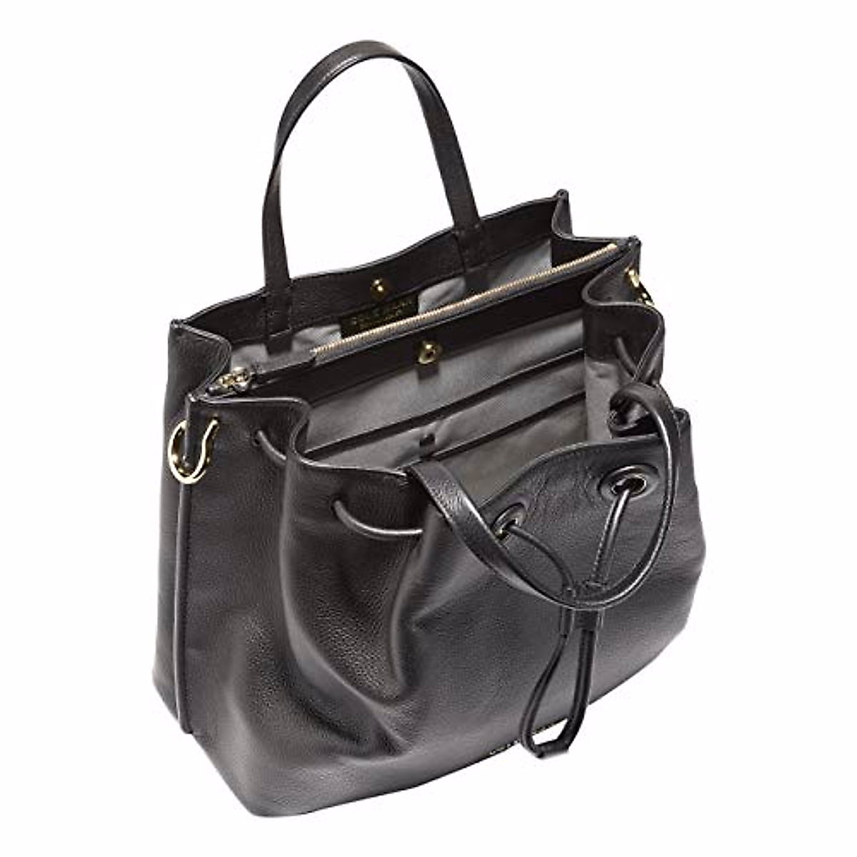 Cole Haan womens Leather Bucket shoulder handbags, Black, regular US