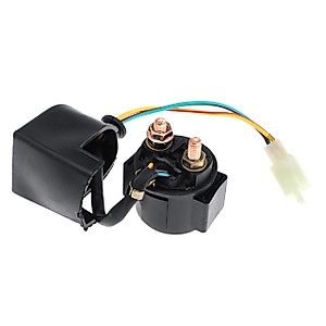 GY6 Motorcycle Parts Starter Solenoid Relay for 4-Stroke GY6 Engine 50cc 150cc 200cc 250cc ATV Dirt Bikes Scooters Go Kart Dne Buggys Quad Pit Bike Moped Roketa SSR Taotao Coolster