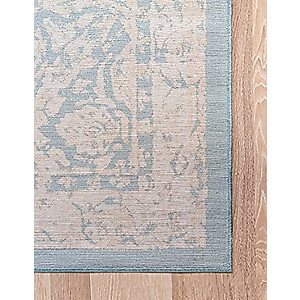 Unique Loom Oslo Collection Traditional Botanical Teal Area Rug (5' x 8')