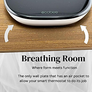 Chestnut Wood Square Wall Plate for Ecobee Smart Thermostat Enhanced and Premium Cover Trim Backplate