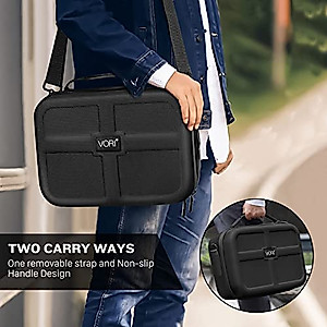 VORI Switch Carrying Case for Nintendo Switch and Switch OLED Model, Portable Full Protection Hard Shell Travel Storage Bag for Switch Console Pro Controller Accessories, Black