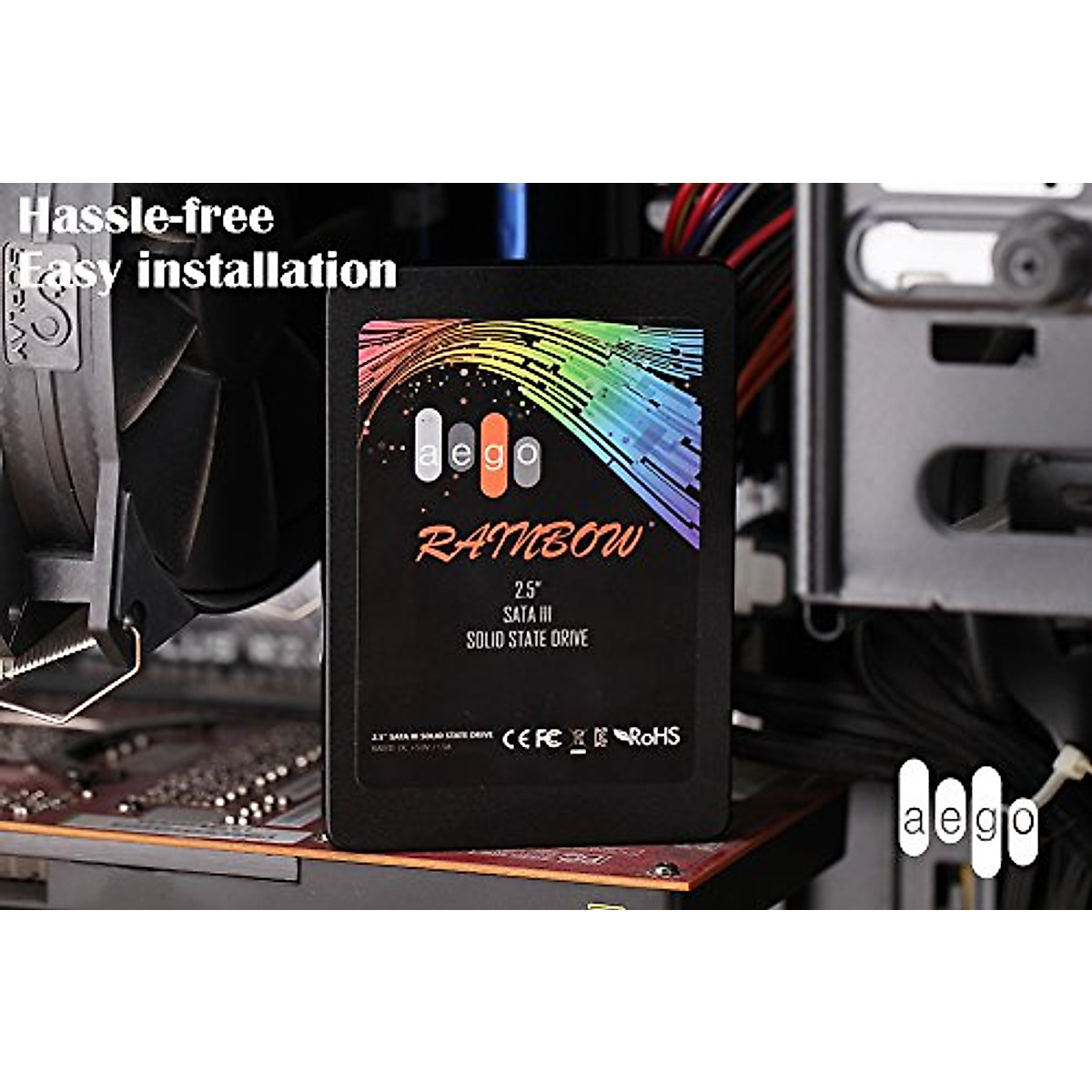 AEGO Internal SSD 240GB Hard Drive SATAIII Solid State Drive for PS4 Tablets PCs (240GB SSD)