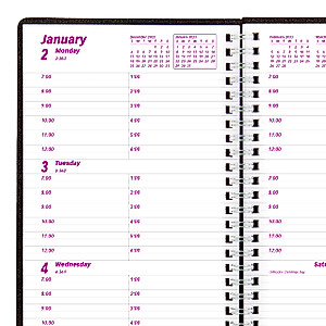 Brownline 2023 DuraFlex Weekly Planner, Appointment Book, 12 Months, January to December, Twin-Wire Binding, 8" x 5", Black (CB75V.BLK-23)