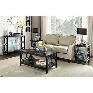 Convenience Concepts Omega 5 Tier Corner Bookcase, Black