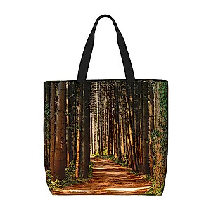 VACSAX Tote Bag for Women Reusable Shopping Bags tree natural environment Print Shoulder Handbag Aesthetic Totes for Grocery