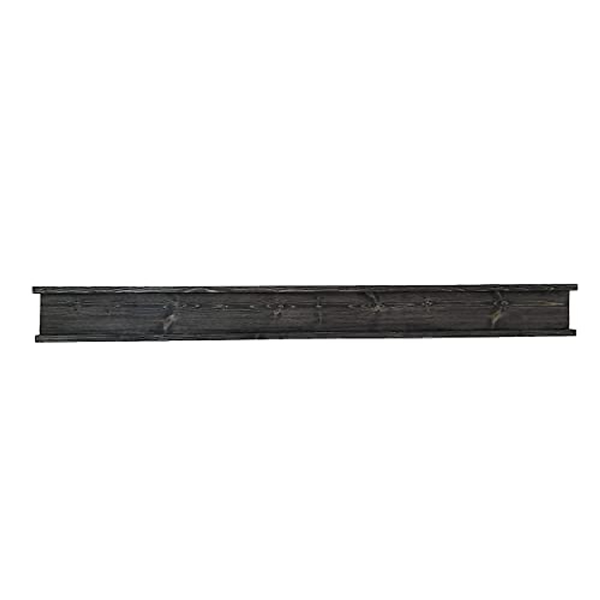 Rustic Mantle | Fireplace Mantel for Decor | Wood Mantel Shelf | Made in USA | Floating Shelf | Farmhouse Fireplace Surround | Long Shelf for Fireplace (Weathered Black, 60 Inch)
