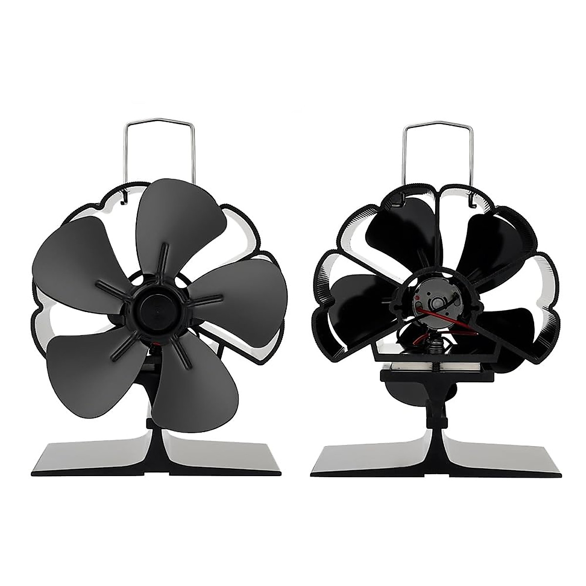 MKNAZ 5 Blade Mini Fireplace Fan Heat Powered Stove Fan Log Wood Burner Eco-Fan Quiet Fireplace Fan Heater Efficient Heat Distribution (Color : Stove Fan)