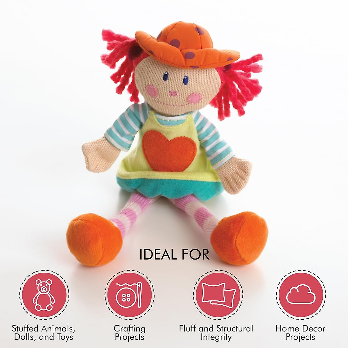 Fairfield Poly-Fil Crafter’s Choice Packaging Fiber, 10 Ounce (Pack of 1), Blue