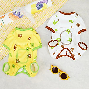 Dog Recovery Suit Dog Surgery Recovery Suit Dog Pajamas Neutering Recovery Suit for Male Dogs Cat Recovery Suit Dog Onesie Anti Licking Abdominal Wound for Male Female Pet Dog Neuter Recovery （2pack