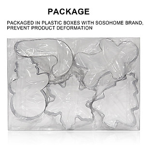 Christmas Cookie Cutter Set - 5 Piece Holiday Cookies Molds - Snowman, Christmas Tree, Gingerbread Man, Candy Cane, Snowflake