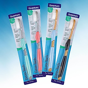 Euro TECH Ultra Fine Bulk Toothbrush - 72 CT ( Box of 72 Toothbrushes) Original, Multiple Colors, 1.0 Count