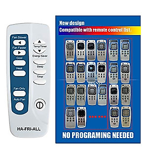 Replacement for Frigidaire Air Conditioner Remote Control Listed in The Picture