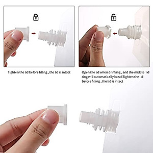 OHMAXHO Alcohol Pouches for Liquor,Reusable Drink Pouches for Adults Alcohol Drinking Flasks,Concealable Plastic Liquor Bags with Funnel,Plastic Travel Flasks (8OZ4 + 16OZ4)