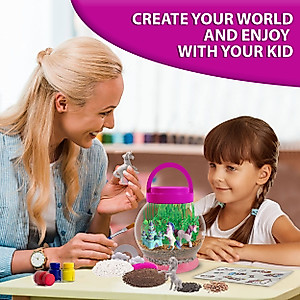 Light-Up Unicorn Terrarium Kit - Birthday Gifts for Kids - STEM Science Kits - Best Toys & Activities Kits Presents - Arts & Crafts Stuff for Little Girls & Boys Age 3 4 5 6 7 8-12 Year Old Girl Gift