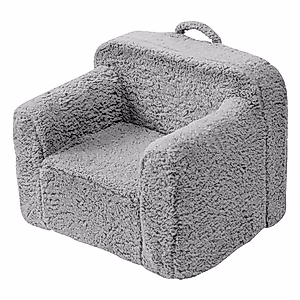 VEVOR Kids Armchair, Kids Sofa with High-Density 25D Sponge, Snuggly-Soft Toddler Chair, Sherpa Fabric Reading Couch for Bedroom and Playroom