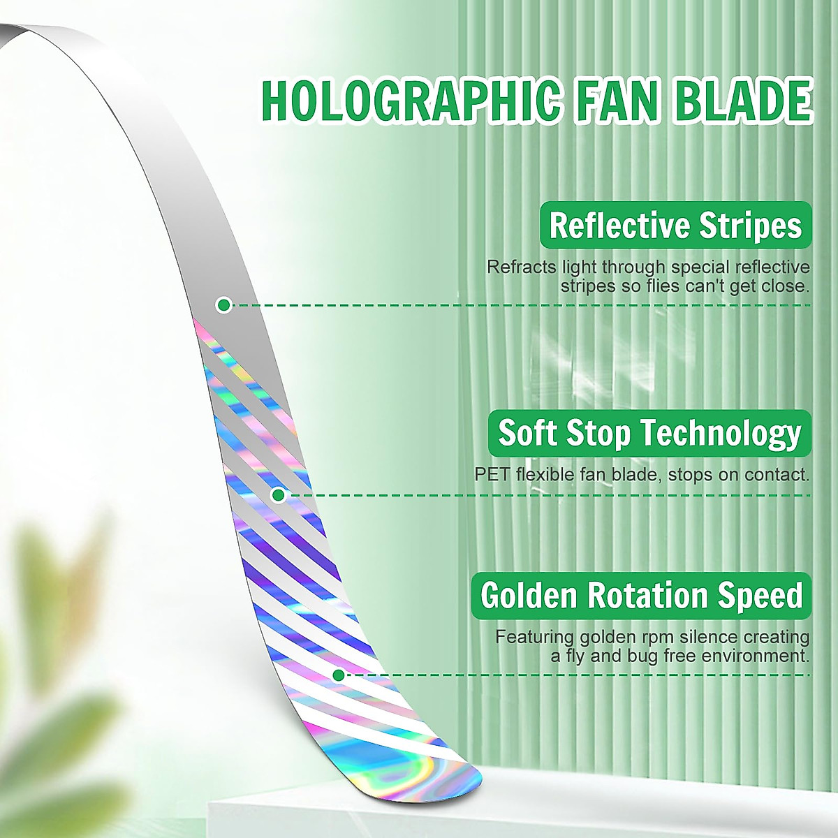 Fly Fans for Tables, 3 Styles Fly Repellent Fan Upgraded DIY Fly Fan Outdoor and Indoor Keep Flies Away, USB Powered, Fly Fan for Outside, BBQ, Restaurants, Picnic, 3 Pack