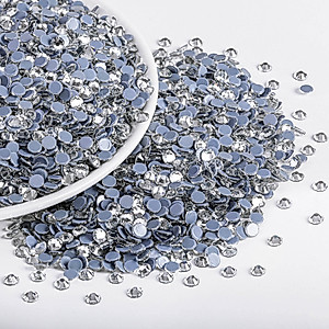 Beadsland Hotfix Rhinestones Bulk, 14400PCS Crystal Hot Fix Rhinestones for Crafts Clothes DIY Decoration, Crystal, SS10, 2.7-2.9mm