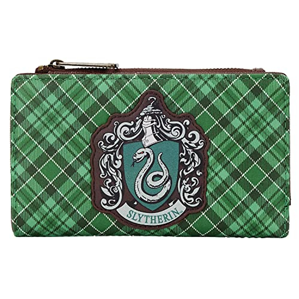 Loungefly Harry Potter Slytherin Plaid Pattern Faux Leather Wallet