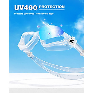 ZIONOR Swim Goggles, G1 SE Swimming Goggles Anti-fog for Adult Men Women