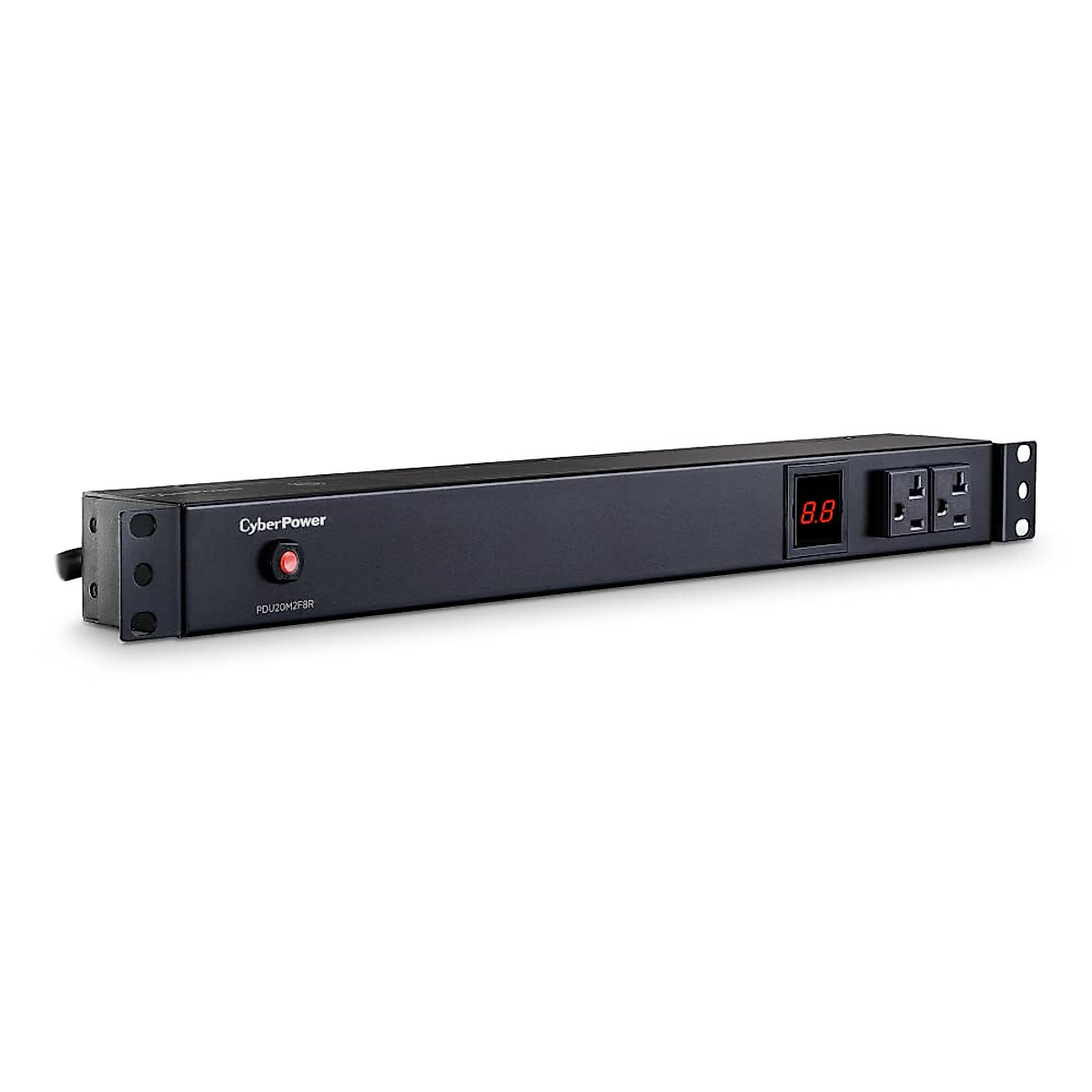 CyberPower PDU20M2F8R Metered PDU, 100-125V/20A (Derated to 16A), 10 Outlets, 1U Rackmount, 15 Foot Power Cord
