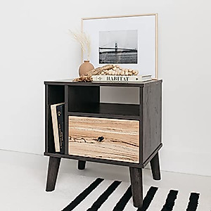Signature Design by Ashley Piperton 1 Drawer Nightstand, 21"W x 17"D x 22"H, Black