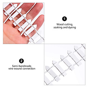 Amosfun 12pcs Miniature Stuff Miniature Fairy Garden Accessories Outdoor Fence Mini Fencing Bonsai kit- Micro Landscape Fence Accessories Miniature Fairy- Garden Fence Ornaments