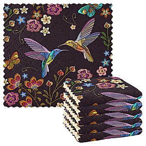 JSTEL Hummingbird Dish Towels for Drying Dishes,Hummingbird Kitchen Cloth Dish Towels Premium Dishcloths Super Absorbent Fast Drying