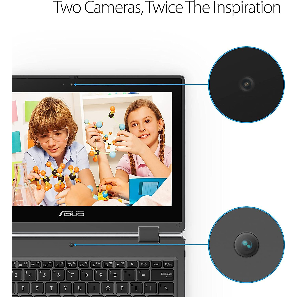 Asus BR1100 Laptop 11.6" HD Anti-Glare Touchscreen Display Intel Celeron N4500 4GB RAM 128GB Storage Dual Cam Windows 10 Pro Dark Grey Stylus Included
