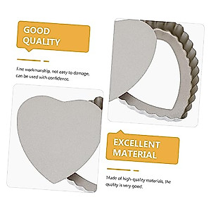 Cabilock Pancake Mold Cake Pan 2pcs Heart Mold Pan Oven Roasting Pan Baking Pan Kitchen Baking Tool Carbon Steel Golden Casserole Cheesecake Heart Shaped Cake Pans