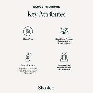 Shaklee - Blood Pressure: Maintain Healthy Blood Pressure Levels - Nutritional Formula for Promoting Optimal Blood Vessels and Circulation, Help Retain Normal Blood Pressure Range - 60 Tablets