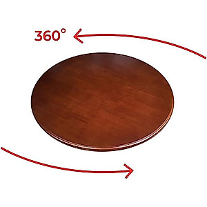 VERDDE 30in 40in 50in Large Wooden Lazy Susan Turntable For Dining Table, Round Table Serving Tray For Home Kitchen, Silent, Smooth - Six Colors (Color : Walnut, Size : 80 cm (30 in))