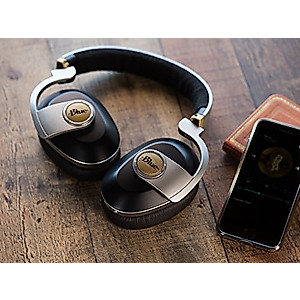 Blue Satellite Premium Wireless Noise-Cancelling Headphones with Audiophile Amp (Black)